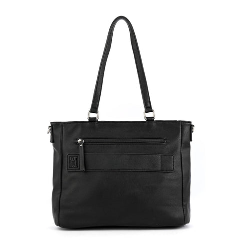 Cartera Dos Asas Porta Laptop Isela Negro – Amphora Peru