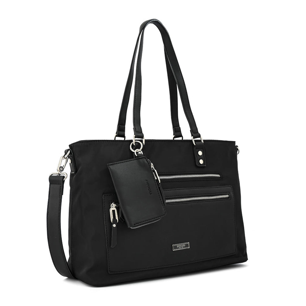 Cartera Dos Asas Porta Laptop Gallet Negro Especial – Amphora Peru